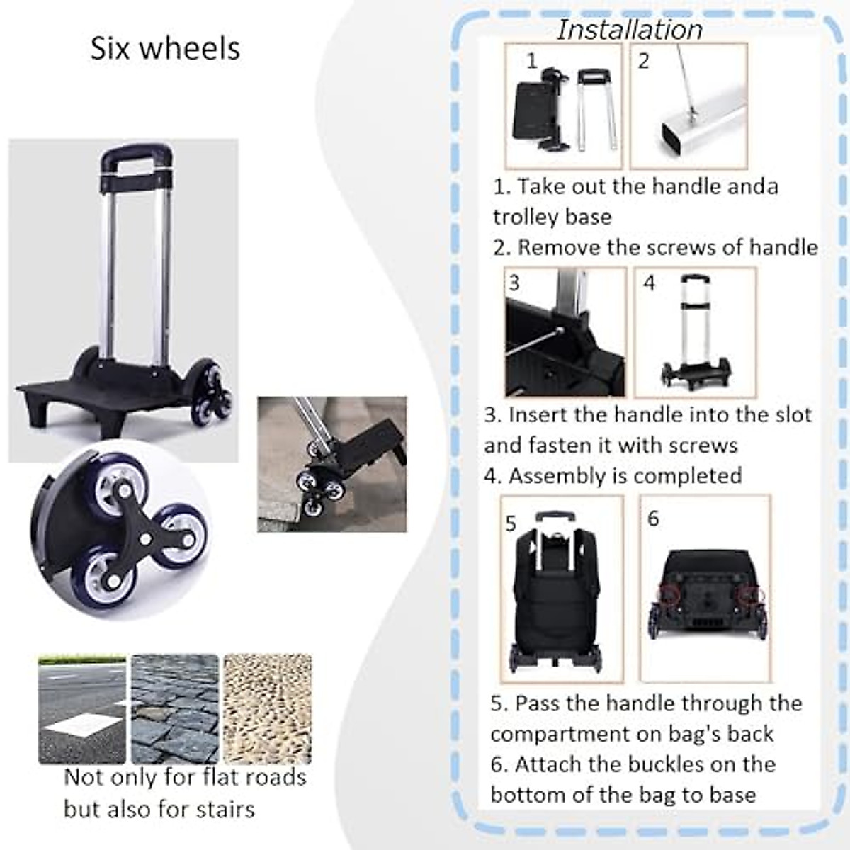 ETAISHOW Airplane-Print Rolling Backpack for Boys Kids Backpack with Wheels for Elementary School Roller School Bag Trolley Bookbag