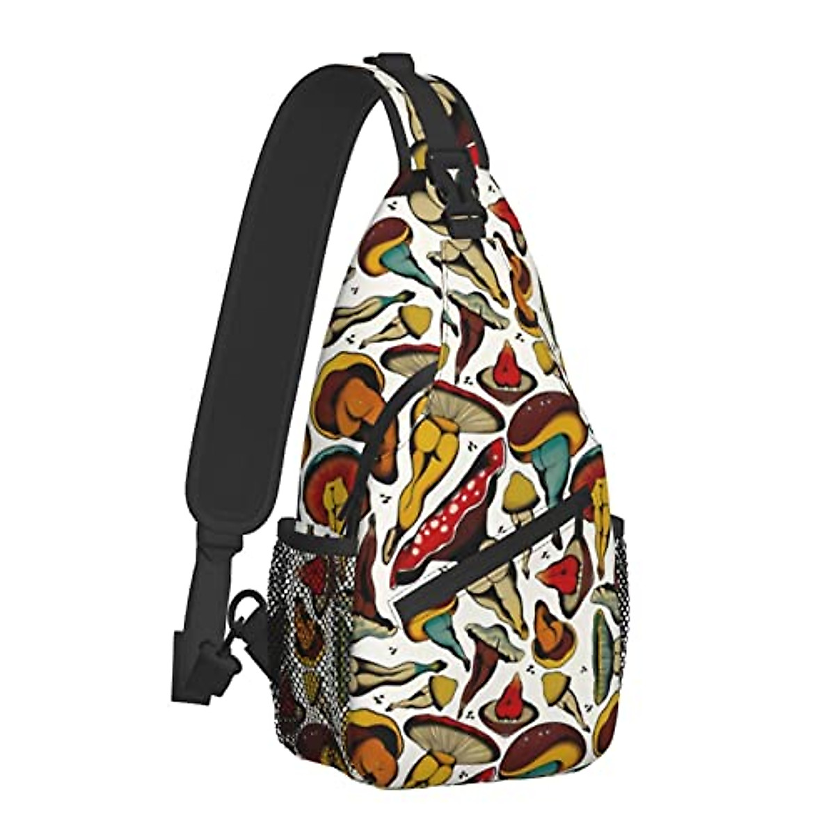 Unisex Men Women Sexy Mushroom Animals Sling Bag Crossbody Chest Daypack Lightweight Casual Backpack Shoulder Bag For Travel Hiking Camping Gifts