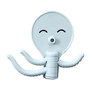Colorido Cute Cartoon Octopus Kitchen Bathroom Strong Adhesive Towel Hook Wall Hanger Size Medium (Blue)