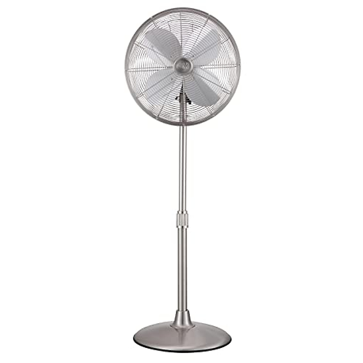 Good Housekeeping 92654-BN 16" Retro Pedestal Fan in Brushed Nickel