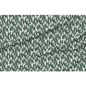 Spoonflower Fabric - Forest Woodland Woods Rustic Camping Trees Pine Evergreen Printed on Petal Signature Cotton Fabric Fat Quarter - Sewing Quilting Apparel Crafts Decor