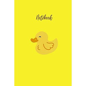 Yellow Cute Duck Notebook and Journal: 6x9 in / 100 pages / For Kids / For Girls and Boys