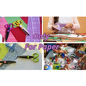 EXERZ Craft Scissors 8pcs, Edge Scissors with a Carrying Bag, 8 Patterns Zig Zag