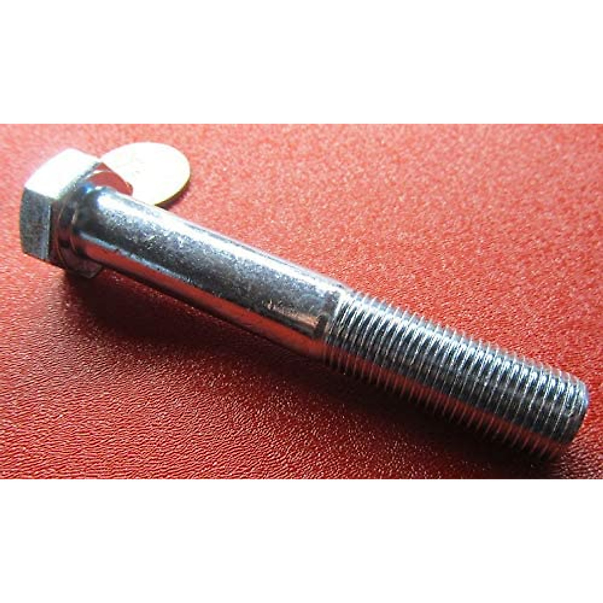 Class 8.8 Zinc Plated Steel Hex Head Bolts PT M16 x 1.5 mm x 100 mm Long 3 pcs.