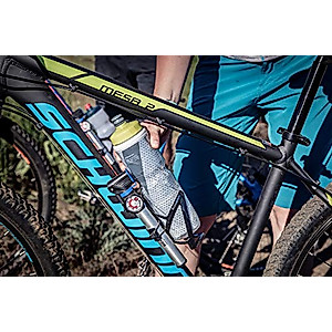 Schwinn Bike Bottle Holder with Reflective Insulated Water Bottle, 26 Oz. BPA-Free Squeeze Sport Bottle and Durable Polymer Cage, Easy To Mount Cycling Accessory