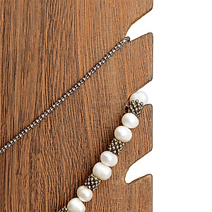 MOOCA Wooden Freestanding Necklace Holder Stand for Multiple Necklaces, Necklace Display Stand, Jewelry Display Stand for Vendor, Brown Color