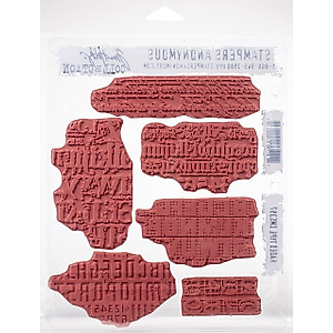 Tim Holtz - Stampers Anon CLING RBBR STAMP SET FADED TYPE