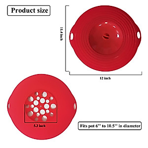 LINFON Boil Over Protector Boil Over Universal Lid Fits Openings 6" to 10" in Diameter