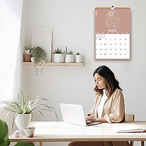 2024 Calendar - Wall Calendar From January 2024 to December 2024, 2024 Aesthetic Modern Boho Vertical Hanging Large Calendar with Moon Phases, Perfect for Monthly Organizing & Planning, 10"×14.5"