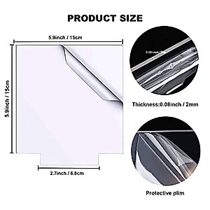 Terrilee 7Pcs 2mm Clear Acrylic Blanks for Light Base Acrylic Sheet Cast Plexiglas - Square(5.9*5.9'') Acrylic Panel Sign Blank with Double Sides Protective for LED DIY Display Projects Craft (7 Pcs)