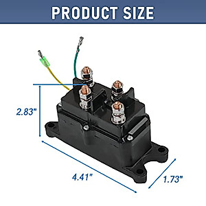 RADHLBNIU Winch Solenoid Relay Contactor 12v 250A, Compatible with Polaris Honda Warn and ATV UTV Boat 4X4 Vehicles 1500-5000lbs, Replace 63070