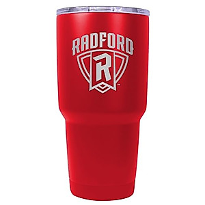 R and R Imports Radford University Highlanders 24 oz Engraved Insulated Stainless Steel Tumbler Red Officially Licensed Single