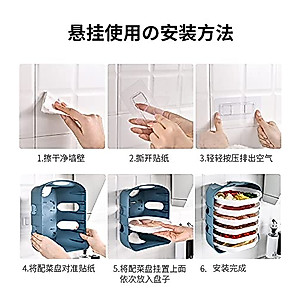 RJfashion Kitchen multifunctional side dish storage box-household multi-layer hot pot vegetable side dish tray-can be superimposed and assembled freely??????????? (white, 6-layer storage)