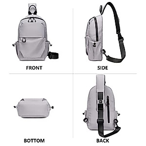 CANTLOR Men Small Sling Bag Crossbody Backpack Travel Daypacks Chest Pack Lightweight Outdoor Shoulder Bag One Strap