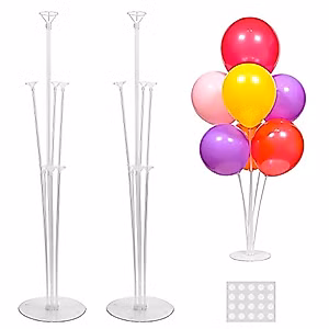JOYYPOP 2 Sets Balloon Stand Kit, Balloon Sticks with Base Party Supplies Birthday Graduation Party Decorations Wedding