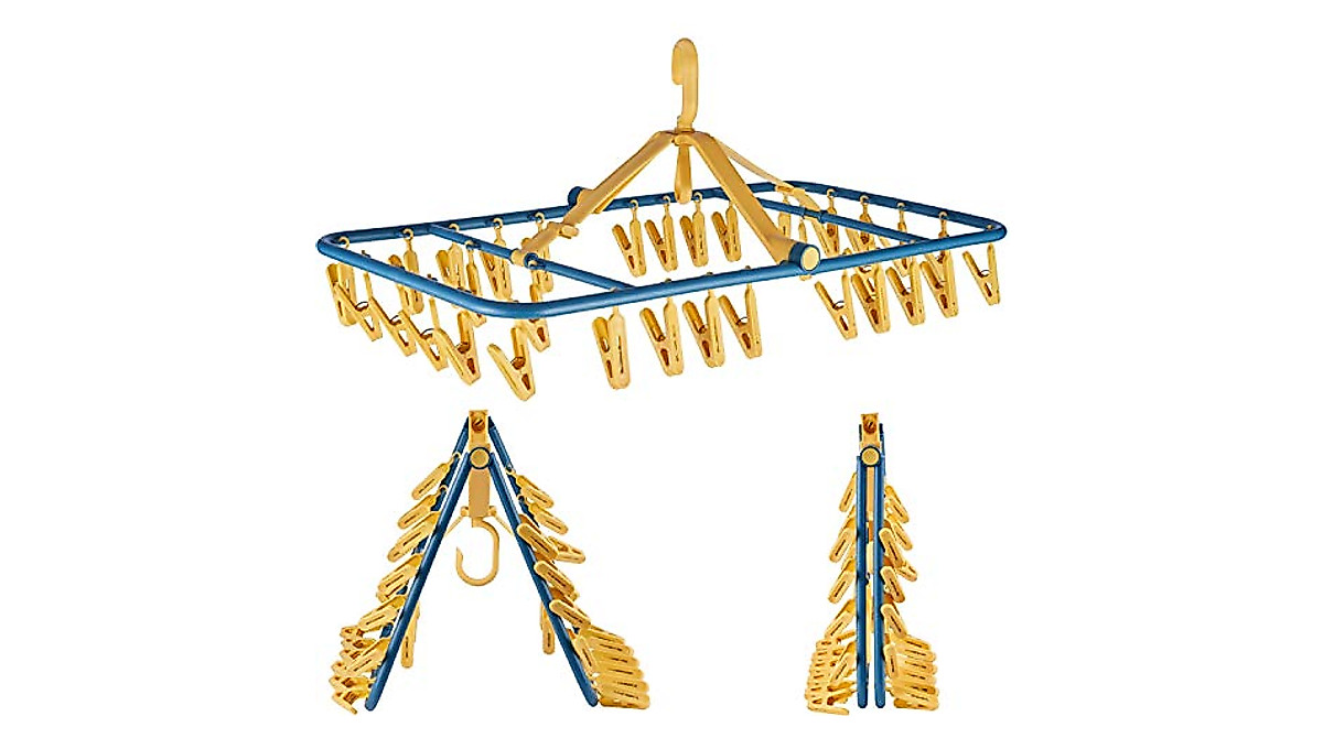 Foshine 32 Clip Foldable Laundry Hanger - Space Saver