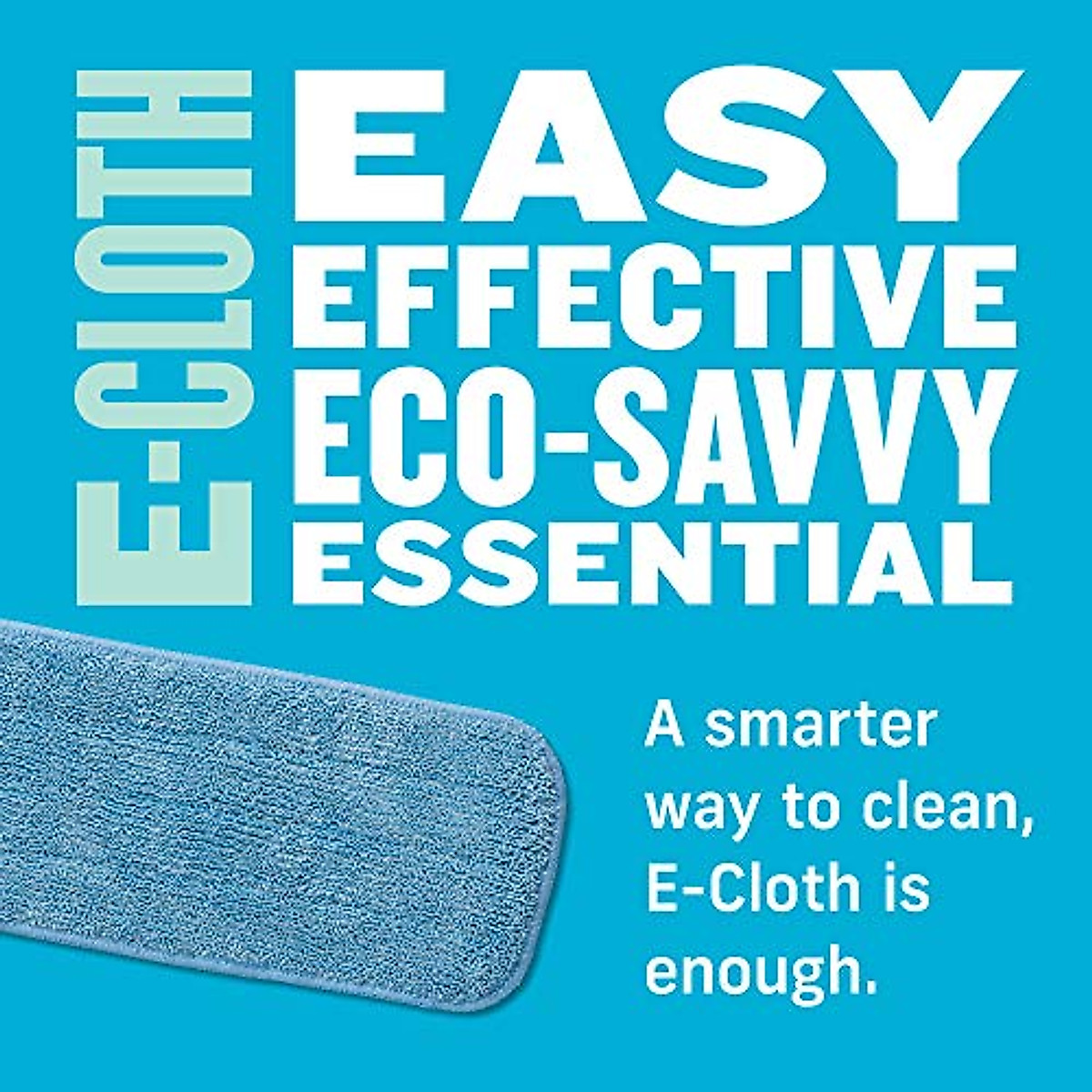 E-Cloth Deep Clean Mop Head, Microfiber Mop Head Replacement for Floor Cleaning, Great for Hardwood, Laminate, Tile and Stone Flooring, Washable and Reusable, 100 Wash Guarantee, 1 Pack