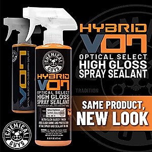 Chemical Guys WAC_808_16 Hybrid V7 Optical Select High Gloss Spray Sealant & Quick Detailer (Safe for All Finishes Including Ceramic Coatings), 16 fl oz, Orange Scent