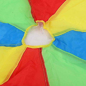 Dilwe Rainbow Umbrella Kids Play, Parachute Outdoor Activity Game Accessory for Multiple Children