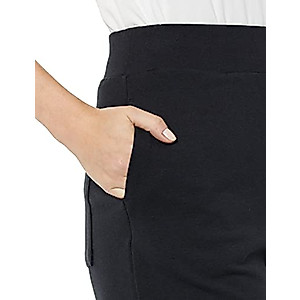 Daily Ritual Women's Terry Cotton & Modal Barrel-Leg Sweatpant, Black, Large