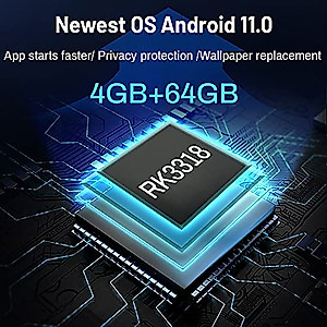 Android TV Box 11.0 4GB 64GB Smart TV Box Android Box RK3318 USB 3.0 Ultra HD 1080P 4K HDR WiFi 2.4GHz 5.8GHz BT 4.1 Set Top Box with Mini Wireless Backlit Keyboard