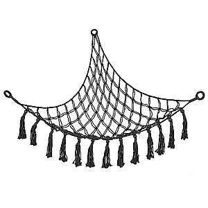 Alipis 3pcs Stuffed Dogs for Kids Plush Net Bag Cotton Rope Black to Weave