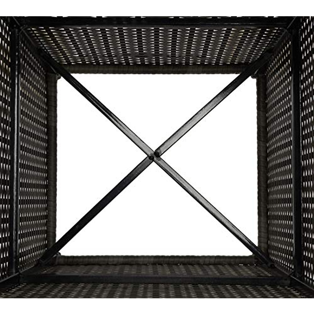 Safavieh Outdoor Collection Mazeli Grey Wicker Trash Bin