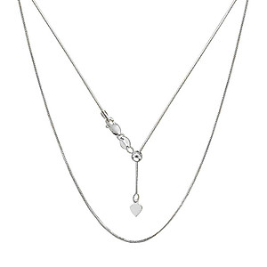 Verona Jewelers Sterling Silver 1.5MM Adjustable Solid Round Snake Chain Necklace- 925 Sterling Silver Snake Bolo Chain Necklace (24") (Silver)