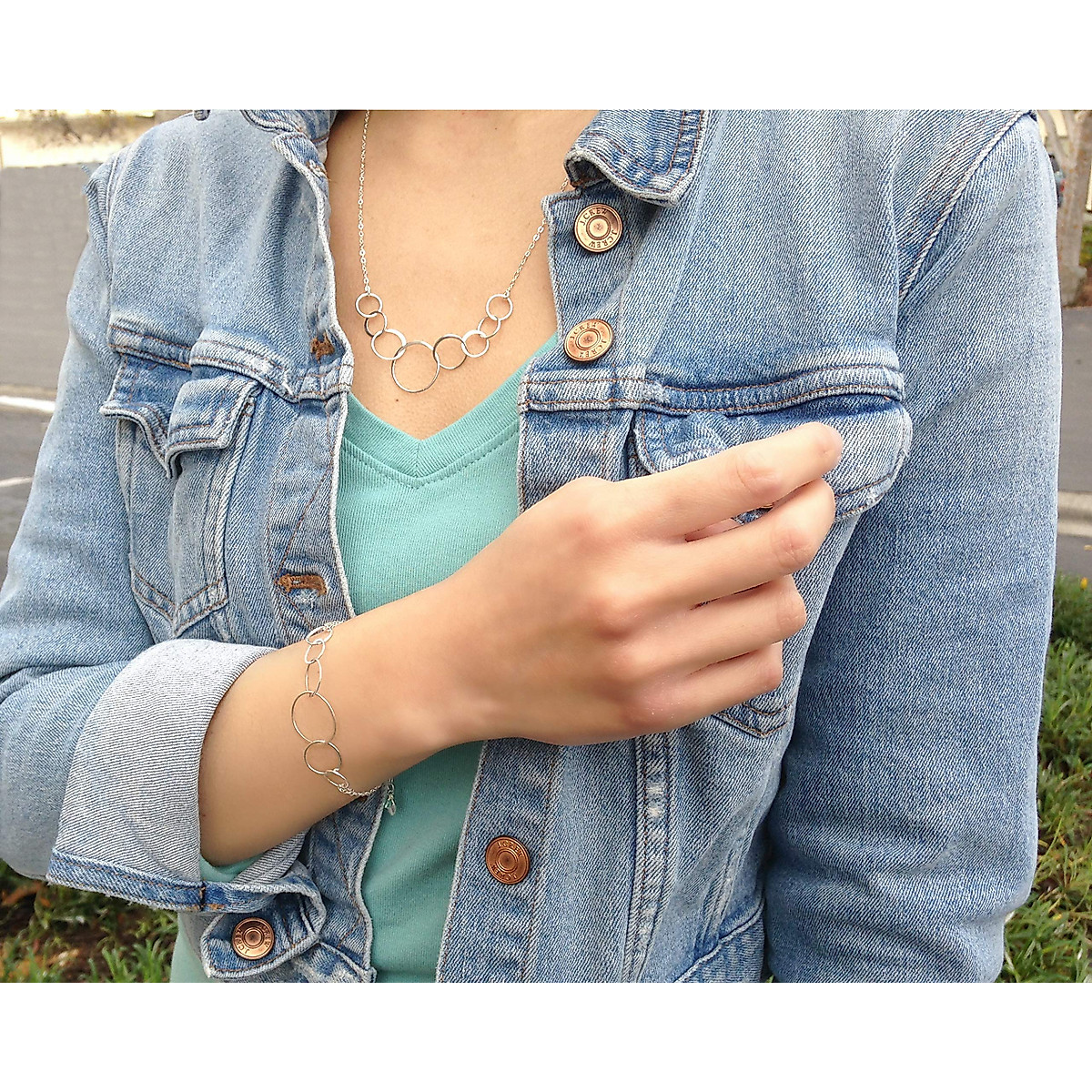 EFYTAL 60 Birthday Gifts, 925 Sterling Silver 6 Ring Bracelet for Women, 6 Circles Jewelry, Gifts for 60 Year Old, 60th Birthday Gifts for Mom