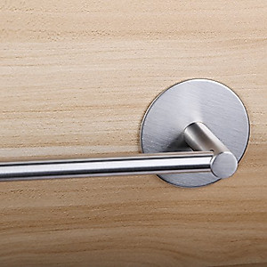 Ulifestar SUS304 Stainless Steel Towel Bar for Bathroom, Strong 3M Self Adhesive Hand Towel Bar Heavy Duty Wall Mount Towel Rack RV Towel Holder Brushed Nickel,16''