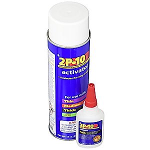 FastCap 2P-10 Super Glue Adhesive 2.25 Ounce Thick and 12 Ounce Activator Combo Pack, 1 Pack (Combo)