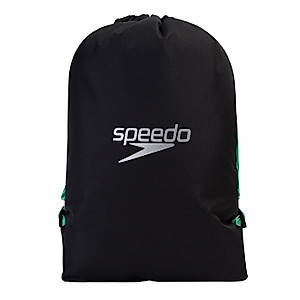 Speedo Unisex's Pool Bag, Black/Green Glow, One Size
