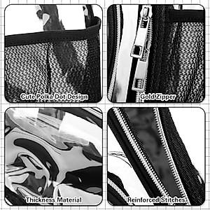 Kacctyen 3 Pcs Pink Clear Backpack for Girl Boy Kid Heavy Duty School Clear Bookbag Transparent Backpack with Lunch Bag(Black,Dinosaur)