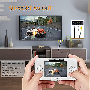 Handheld Games Console Built-in 2000 Classic Games 4 Inch Screen Retro Game Player Electronic Travel Games Support TV and 2 Players for Kids Adults