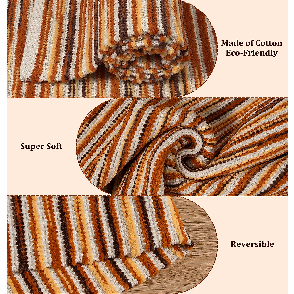 OJIA Indoor Door Mat 2'x3' Small Door Rugs for Entryway Washable Farmhouse Fall Bathroom Rug Kitchen Rug, Cotton Woven Entry Rug Front Door Mats Entrance Rustic Throw Rugs for Doorway Bedroom