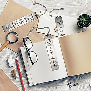 YoeeJob Metal Bookmark Gifts for Women/Men,Inspirational Bookmark with Tassel Gifts for Book Lover, Retirement Book Marker for Coworker Leaving New Job Promotion Christmas