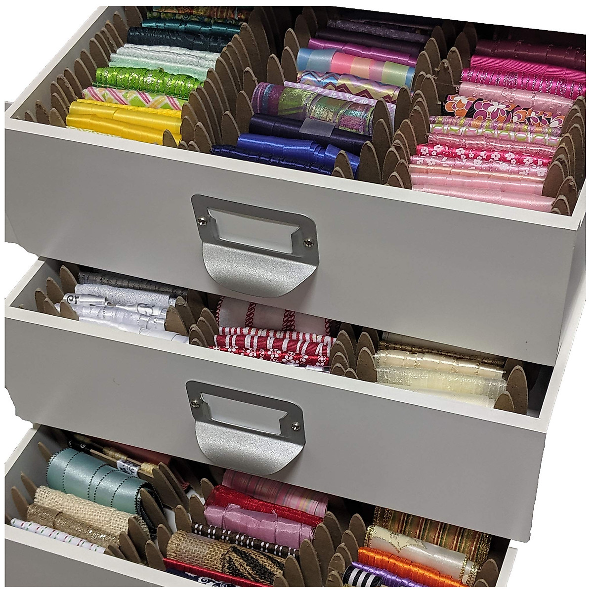 Ribbon Storage Ribbon Spools (50 spools) - Craft Organizer-Wrapping Paper Storage-Bin-Storage Cabinet Organization-Twine Storage Wrapping Lace Storage (Medium Long)