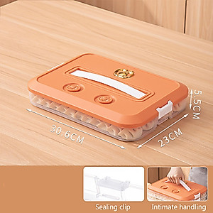 3 4 Layer Storage Box Food Containers Holder With Lid Refrigerator Froze Dumpling Storage Box