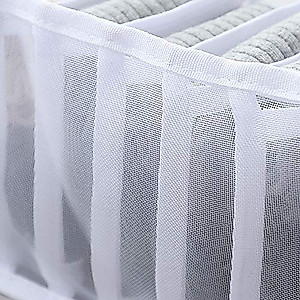 BADASS SHARKS Underwear Organizer 3 Set Foldable Bra Underwear Organizer Drawer Divider Storage Organizer for Underwear Socks Ties Bras Women Underwear Storage Compartment Box