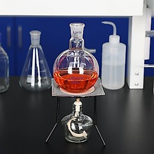 Labasics Single Neck Flat Bottom Boiling Flask, Borosilicate Glass Flat Bottom Boiling Flask with 24/29 Standard Joint, 500 ml