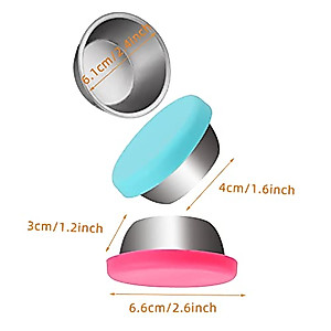 KyeeaDIY 6pcs Salad Dressing Container To Go Stainless Steel Dipping Sauce Cups With Lids Leak-Proof Condiment Cups Lunch Box Reusable Small Food Storage Containers Picnic Travel (6pcs)