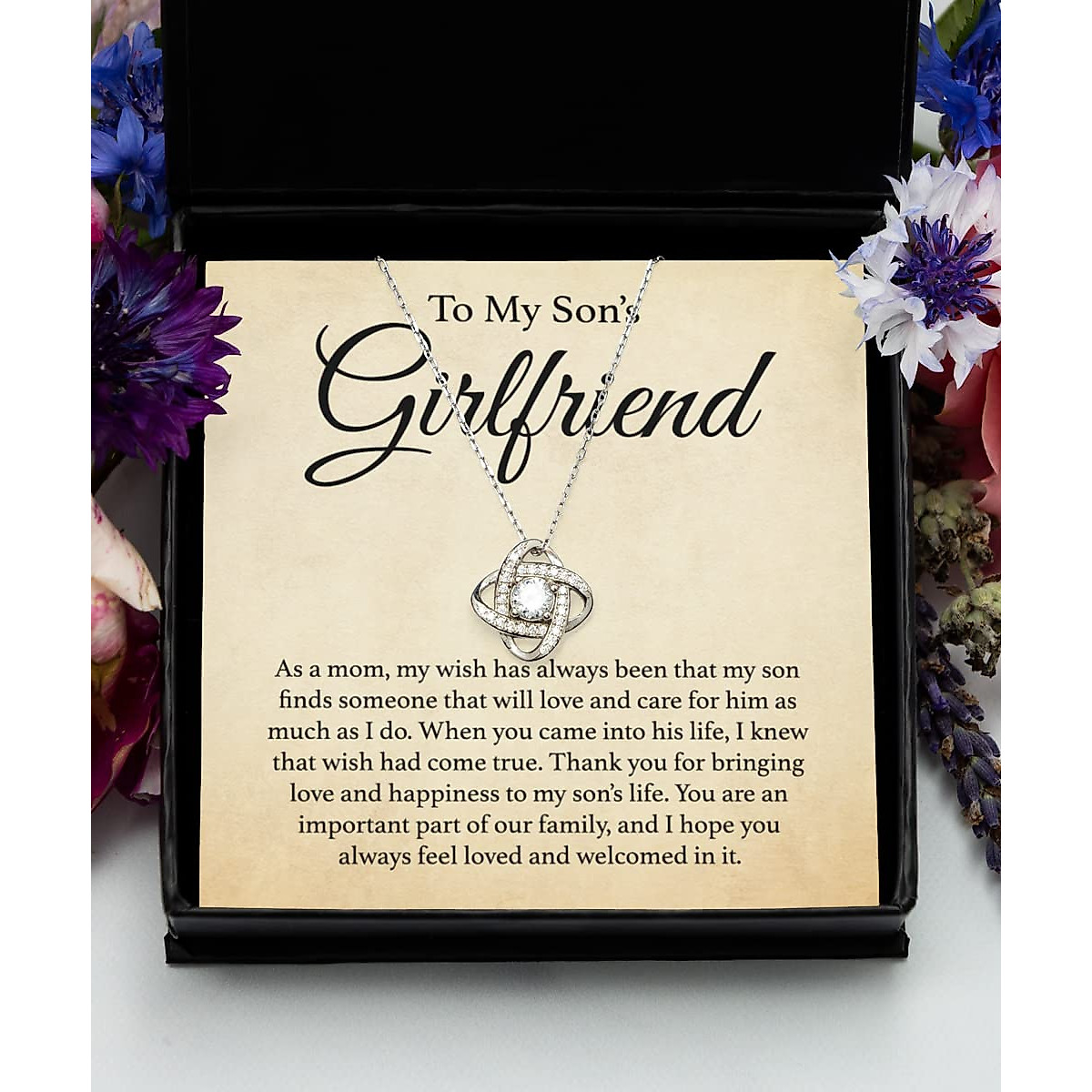 Coveted Goods To My Son’s Girlfriend Gift, Sterling Silver Necklace Gift for Son’s Girlfriend