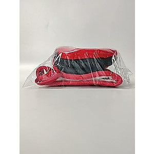 Nuscen 2 Pcs Mini Oven Gloves,Heat Resistant 500 Degrees, Oven Mitts,Cotton Neoprene Non-Slip Grip, Hanging Loop, for Microwave BBQ, Kitchen, Baking,Grilling/Machine Washable (Red)