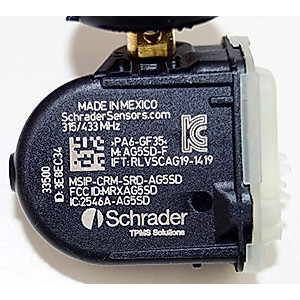 Schrader 33500 EZ-Sensor (314.9 MHz, 315 MHz, and 433 MHz) Programmable Fixed Angle Valve Tire Pressure Monitoring Sensors (TPMS), Needs Programming Before Installation - (Pack of 12)