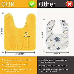 HISHELL Waterproof Drool Bibs for Toddlers 1-6 years old, Baby Feeding Bibs Unisex with PEVA Back, Soft and Absorbent Adjustable Burp Cloths Bibs for Girl Boy
