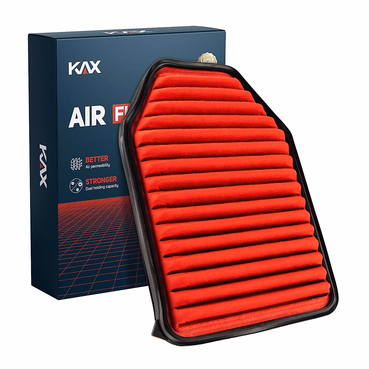 KAX Engine Air Filter, GAF059 (CA10348) Air Filter Replace for Wrangler V6(2007-2018), Wrangler JK (2018), 200% Longer Life