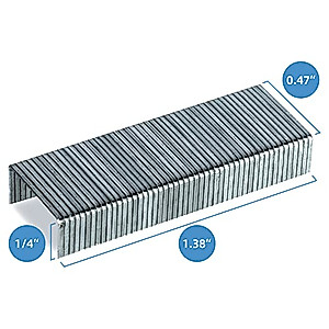 EZWORK Standard Staples, 1/4 inch Length, 25 Sheet Capacity, 10000 Staples, 10 Pack General Purpose Staple, Jam Free Sharp Chisel Point Staples for Most Standard Desktop Staplers (24/6, 1/4'' Length)