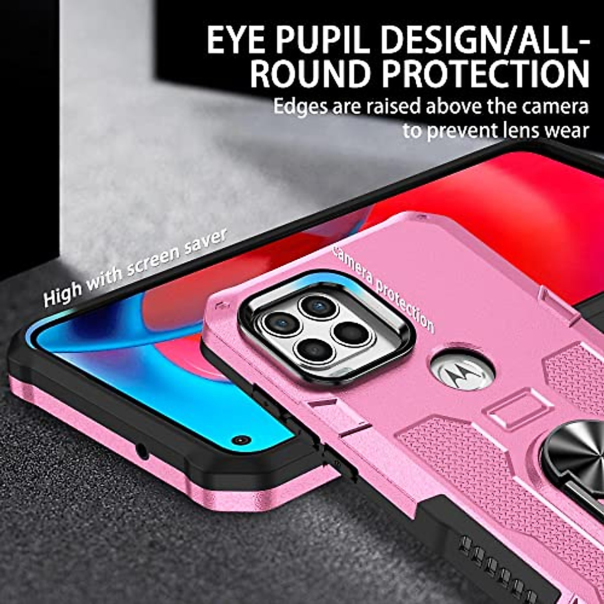 Mobile Phone Case Bag Full Protective Case for Infinix Smart5 Case,Heavy Duty Hybrid Shockproof Protective Case with [360° Rotatable Kickstand] TPU Bumper Drop Protective Covers Back Cover Case