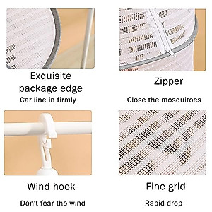 CurcKua Herb Drying Rack Herb Dryer Net 3 Layers Collapsible Mesh Hanging Clothes Drying Racks with Zip Windproof Hook 94x60x40cm Breathable Drying Rack