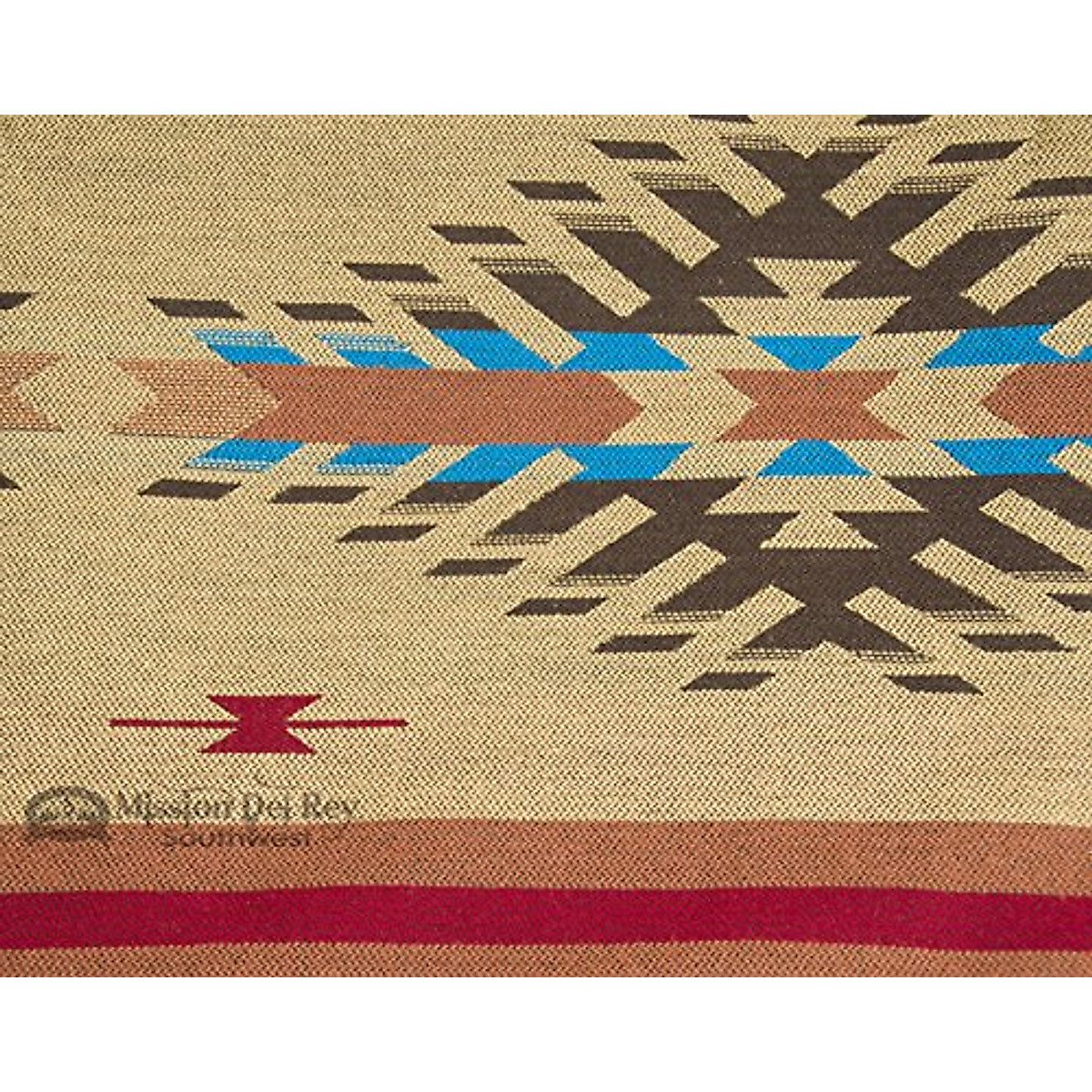 Mission Del Rey Southwest Bedding Isleta Collection -Reversible Bedspread -King Size 114"x96" Tan & Brown